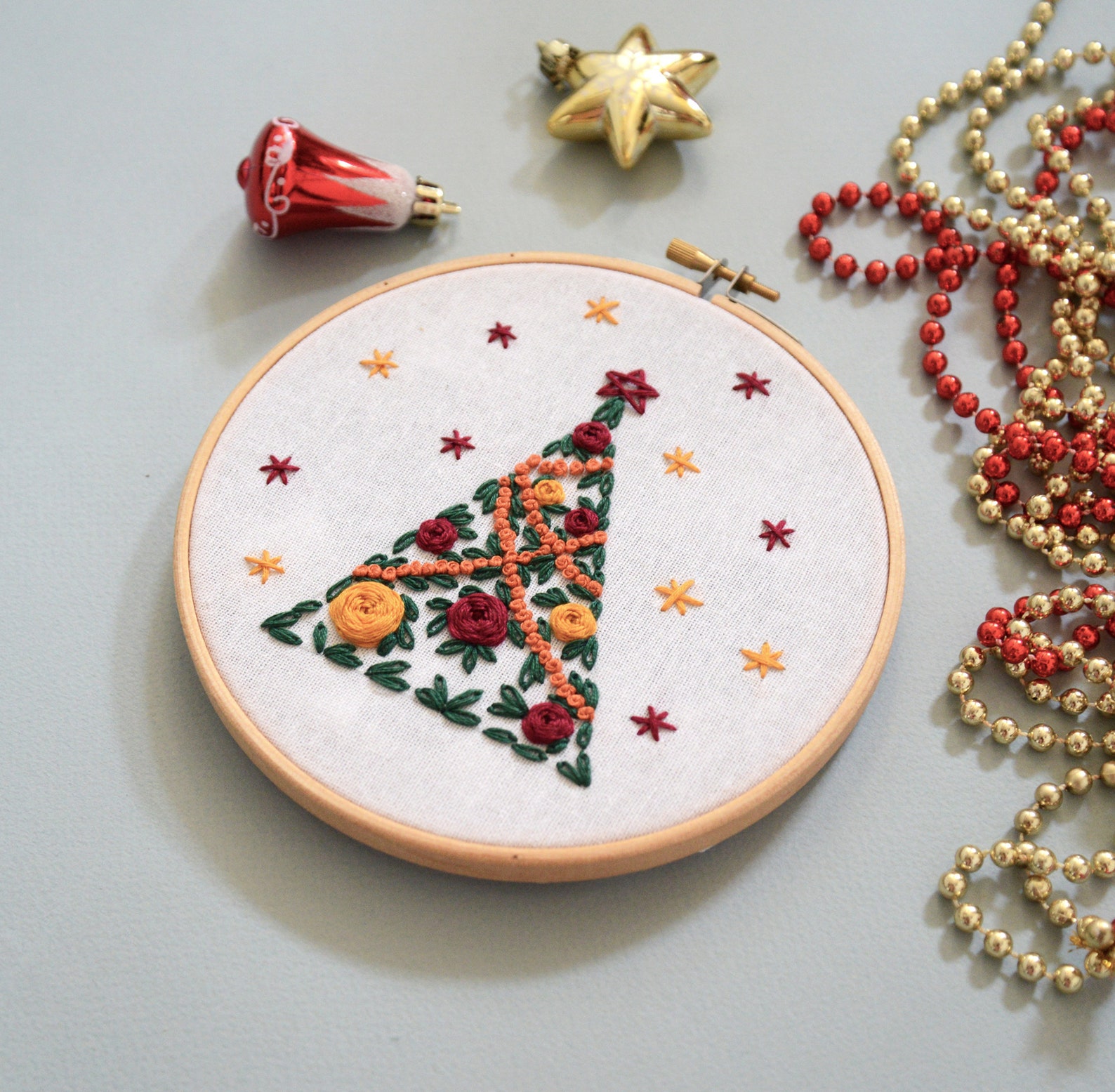 Christmas Embroidery Pattern Holiday Hand Embroidery Design - Etsy