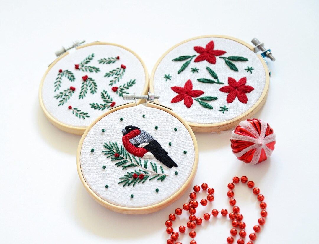 Christmas Embroidery Pattern PDF Winter Hand Embroidery Design Easy ...