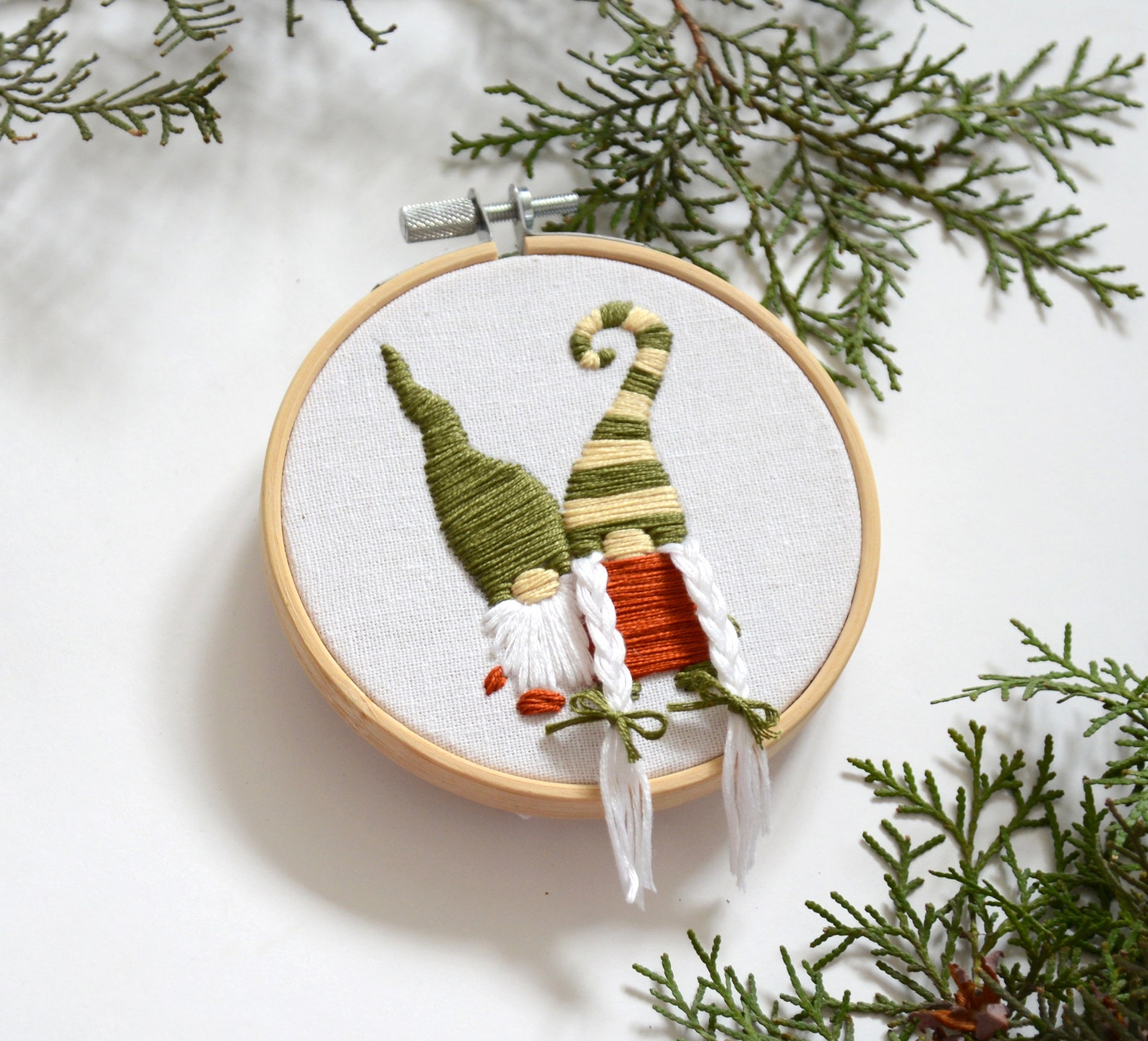 Christmas Embroidery Pattern PDF Gnome Hand Embroidery - Etsy