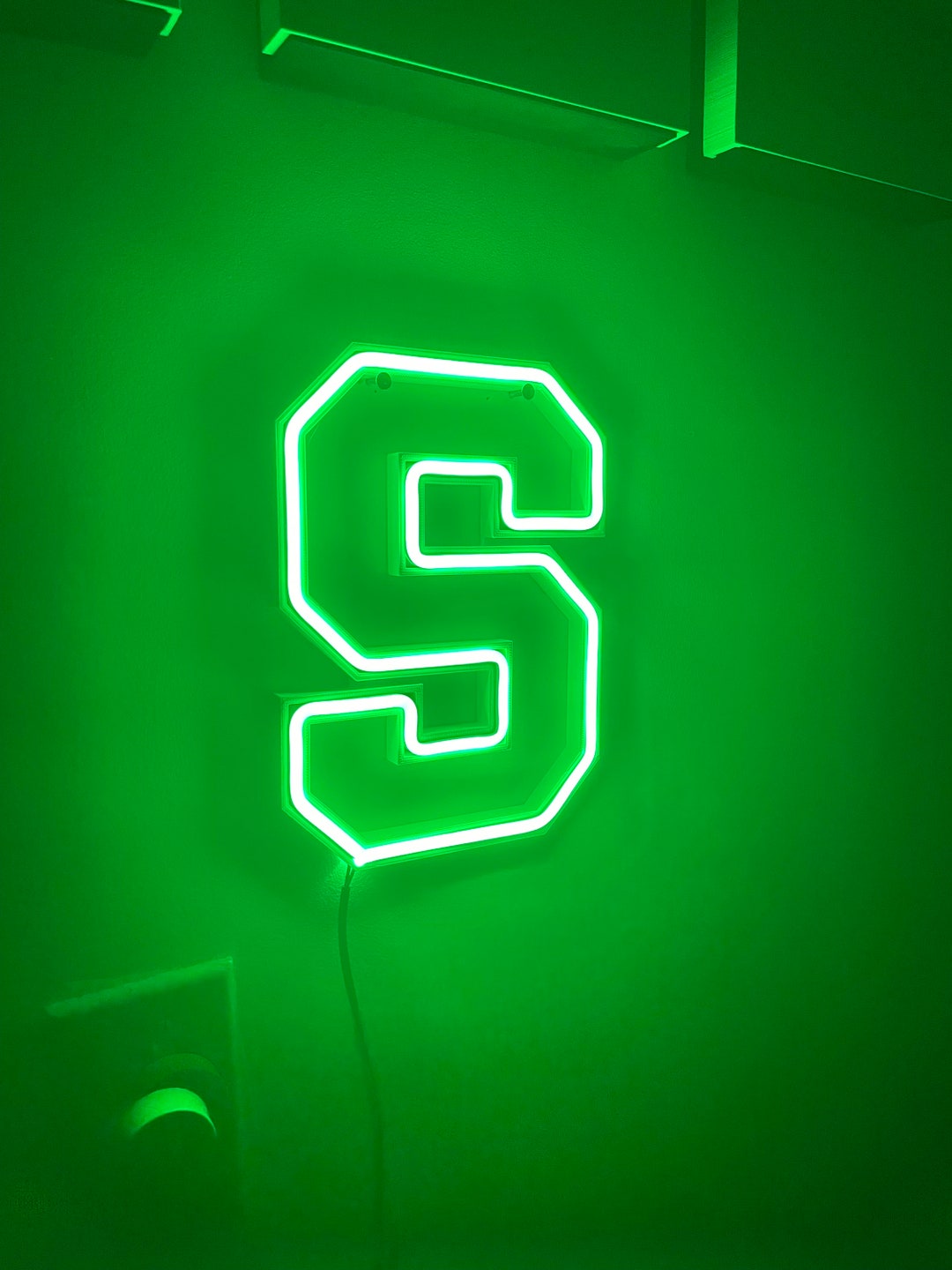 3D Printed Michigan State Neon Sign MSU Wall Art LED Light With Switch ...