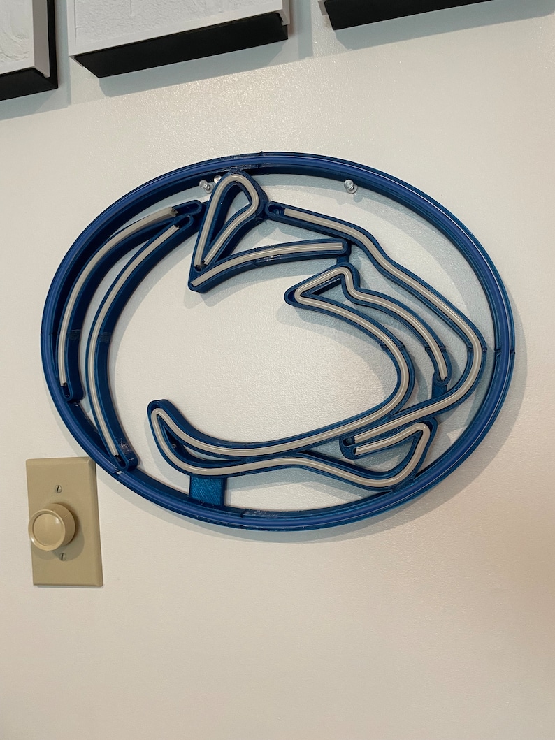 3D Printed Penn State Neon Sign STL Files Nittany Lions Neon - Etsy