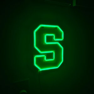 3D Printed Michigan State Neon Sign MSU Wall Art LED Light With Switch ...
