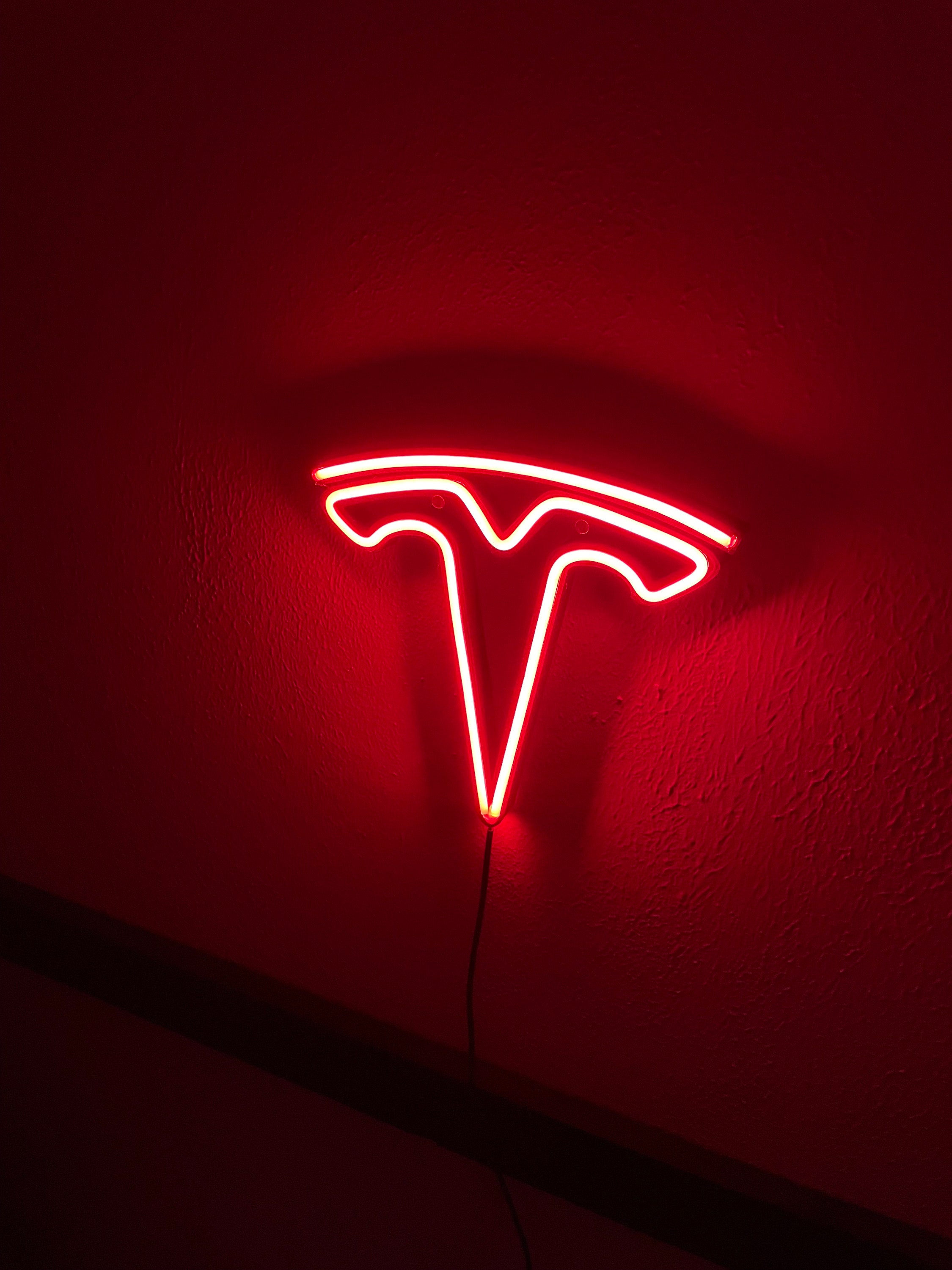 3D Printed Tesla Neon Sign Tesla Motors Logo Wall Art LED - Etsy