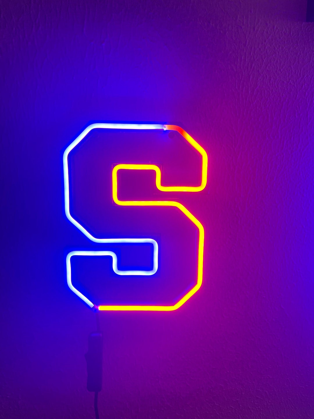 3D Printed Syracuse Neon Sign, Dual Colors | Orange and Blue Syracuse ...