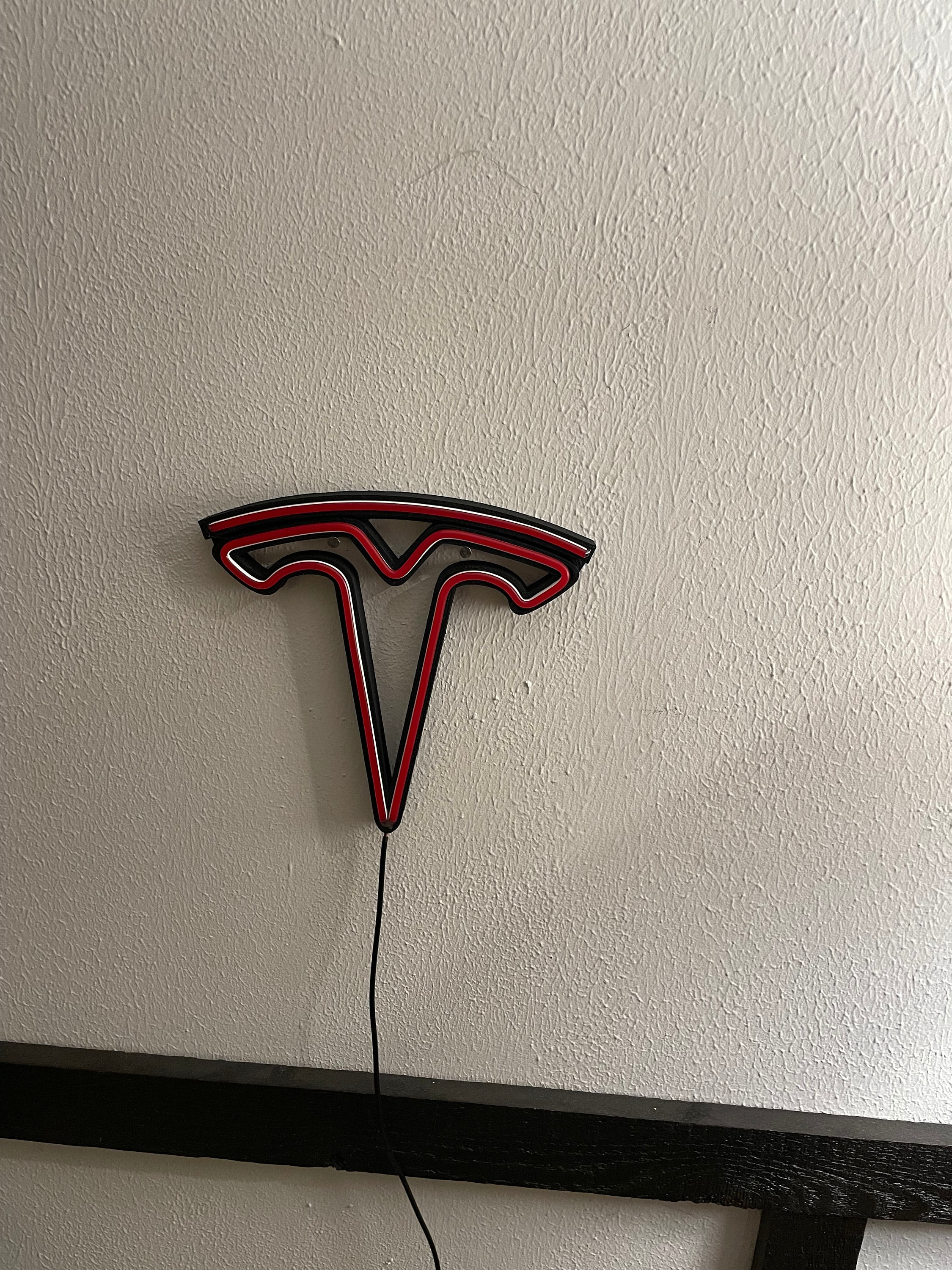 3D Printed Tesla Neon Sign Tesla Motors Logo Wall Art LED - Etsy