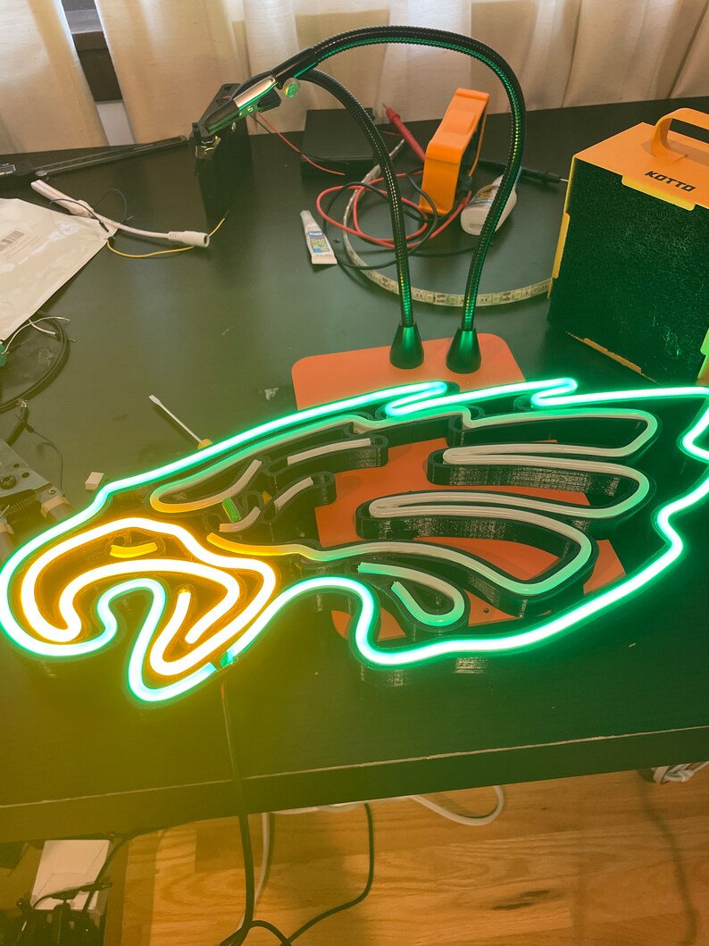 3D Printed Eagle Neon Sign STL Files - Etsy