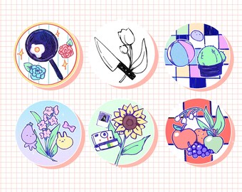 NEW Holographic Omori Button Pins - Etsy