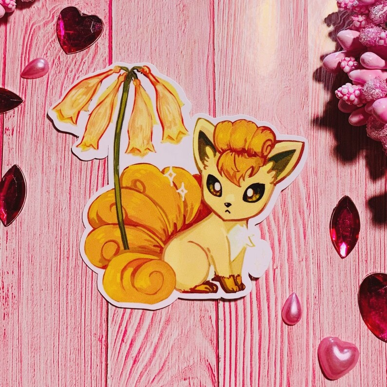 SHINY Fox With Flowers Hisuian Zorua Alolan Vulpix and More - Etsy