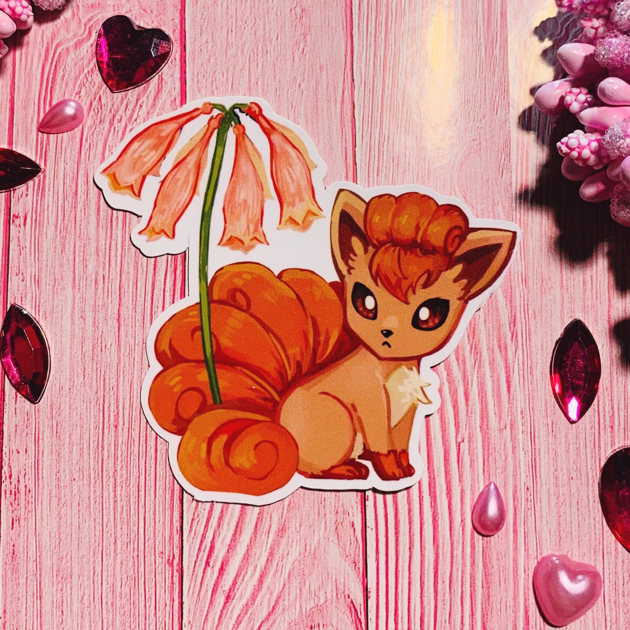 Fox With Flowers Hisuian Zorua Alolan Vulpix and More 2.5 - Etsy