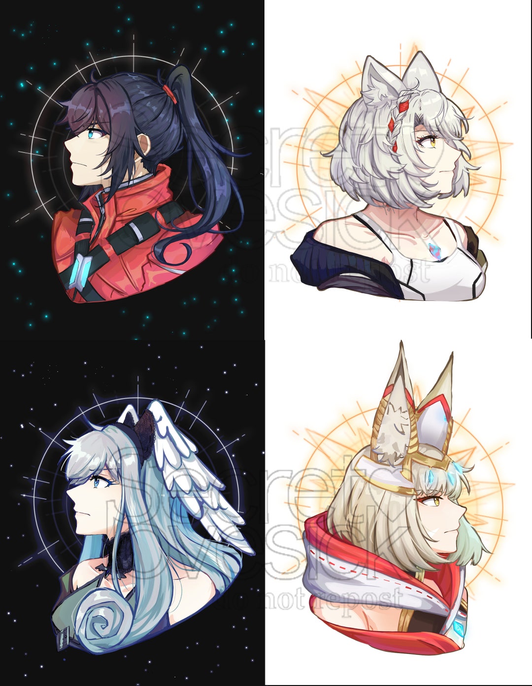 Nia Melia Noah Mio Xenoblade 3 8.5x11 Poster Prints - Etsy