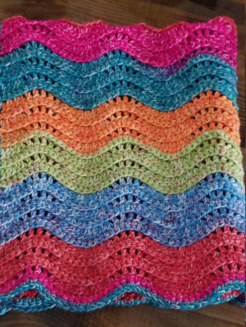 Rainbow Wave Baby Blanket - Etsy