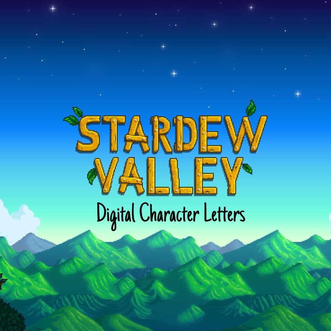 Stardew Valley Character Letter - Etsy