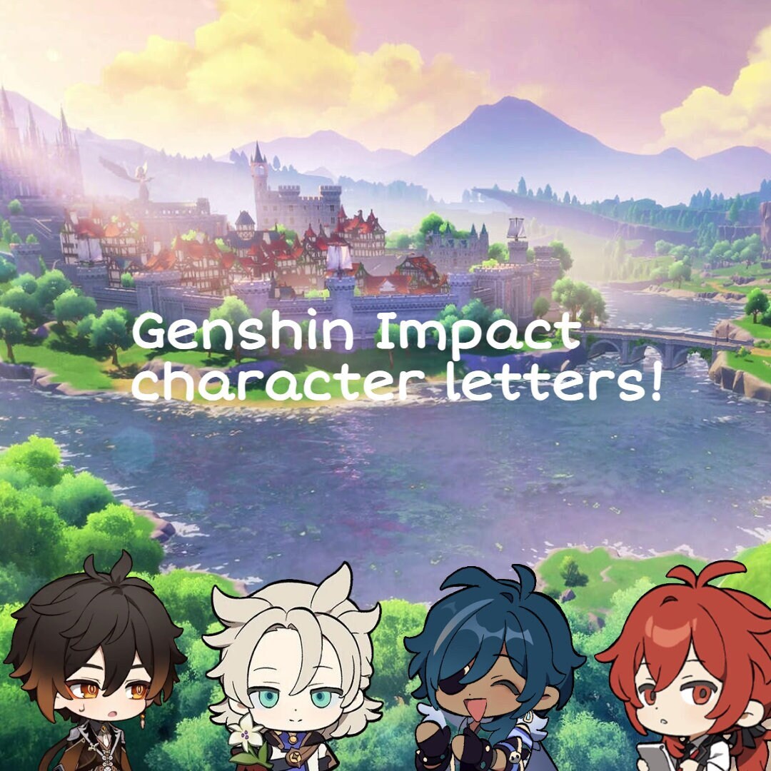 Genshin Impact Character LARGE Letter - Etsy UK