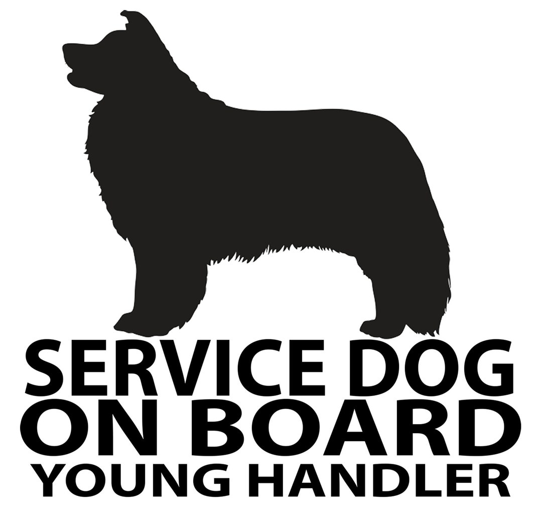 Service Dog Stickers in Vinyl Black or White Customizable - Etsy