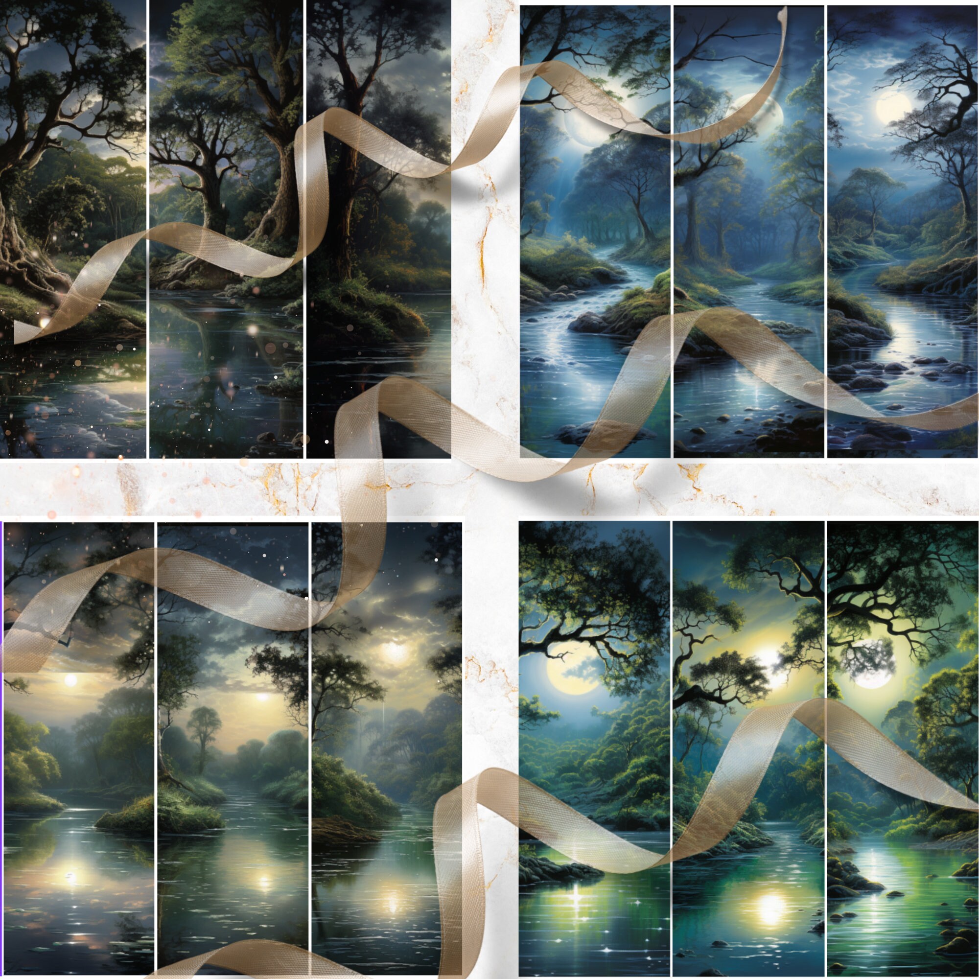 2024 Mystical River Calendar With Matching Bookmarks Bundle -printable ...