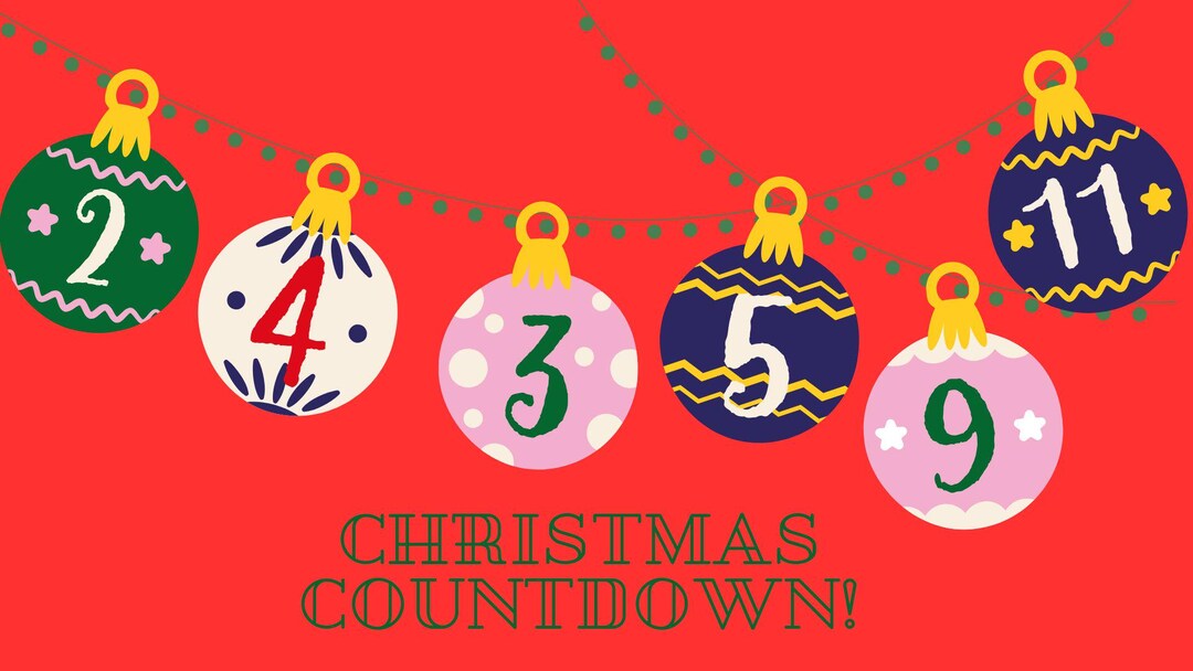 Kids Christmas Calendar, Countdown to Christmas, Printable Digital ...