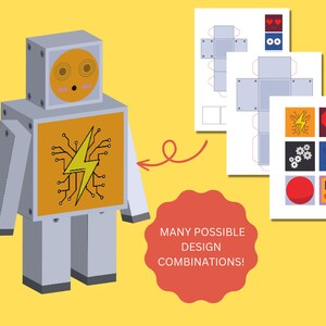 Printable DIY Paper Robots, Create Your Own Robot Kids Activity ...