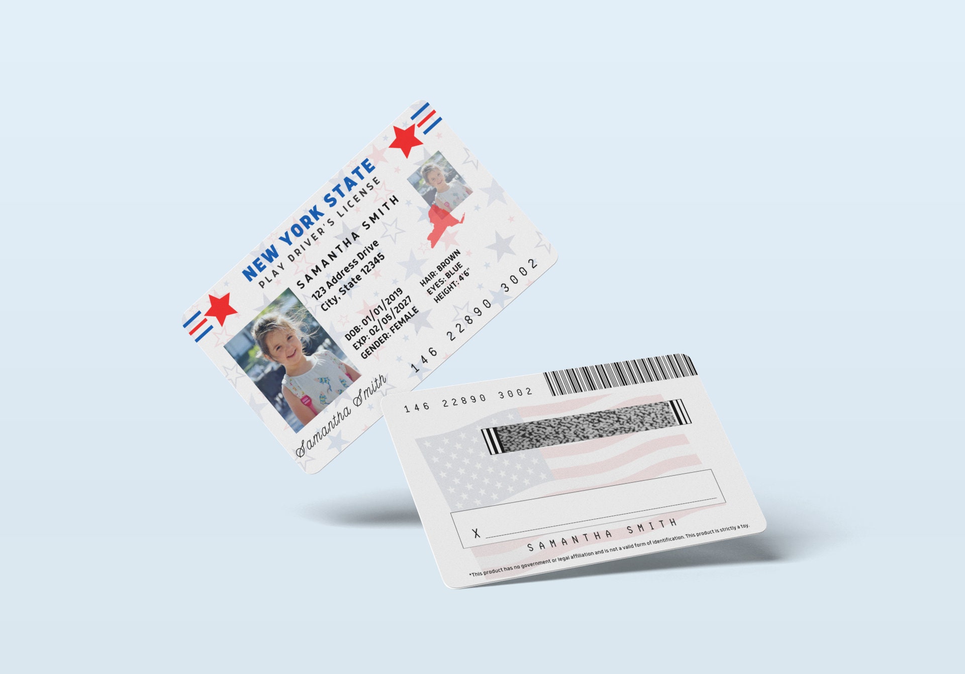 Custom Kids Driver's License, Fully Customizable Play ID Card - Etsy