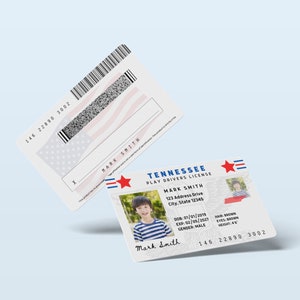 Custom Kids Drivers License, Fully Customizable Play ID Card - Etsy