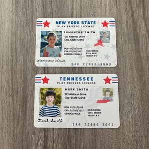 Custom Kids Drivers License, Fully Customizable Play ID Card - Etsy