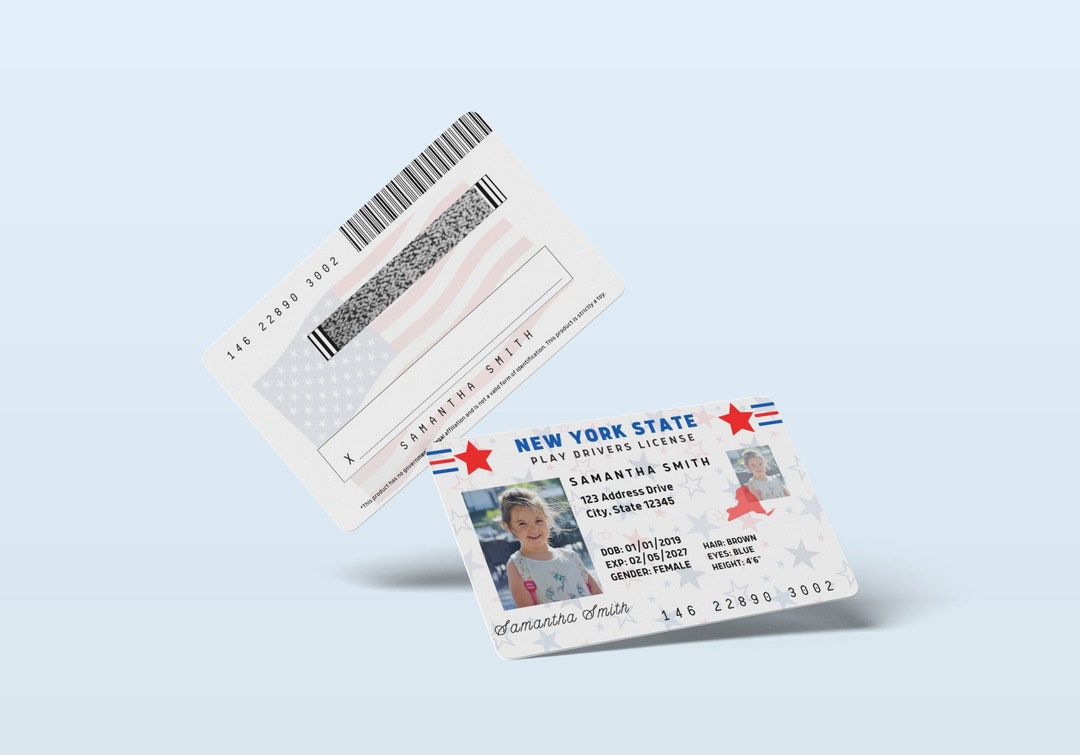 Custom Kids Drivers License, Fully Customizable Play ID Card - Etsy