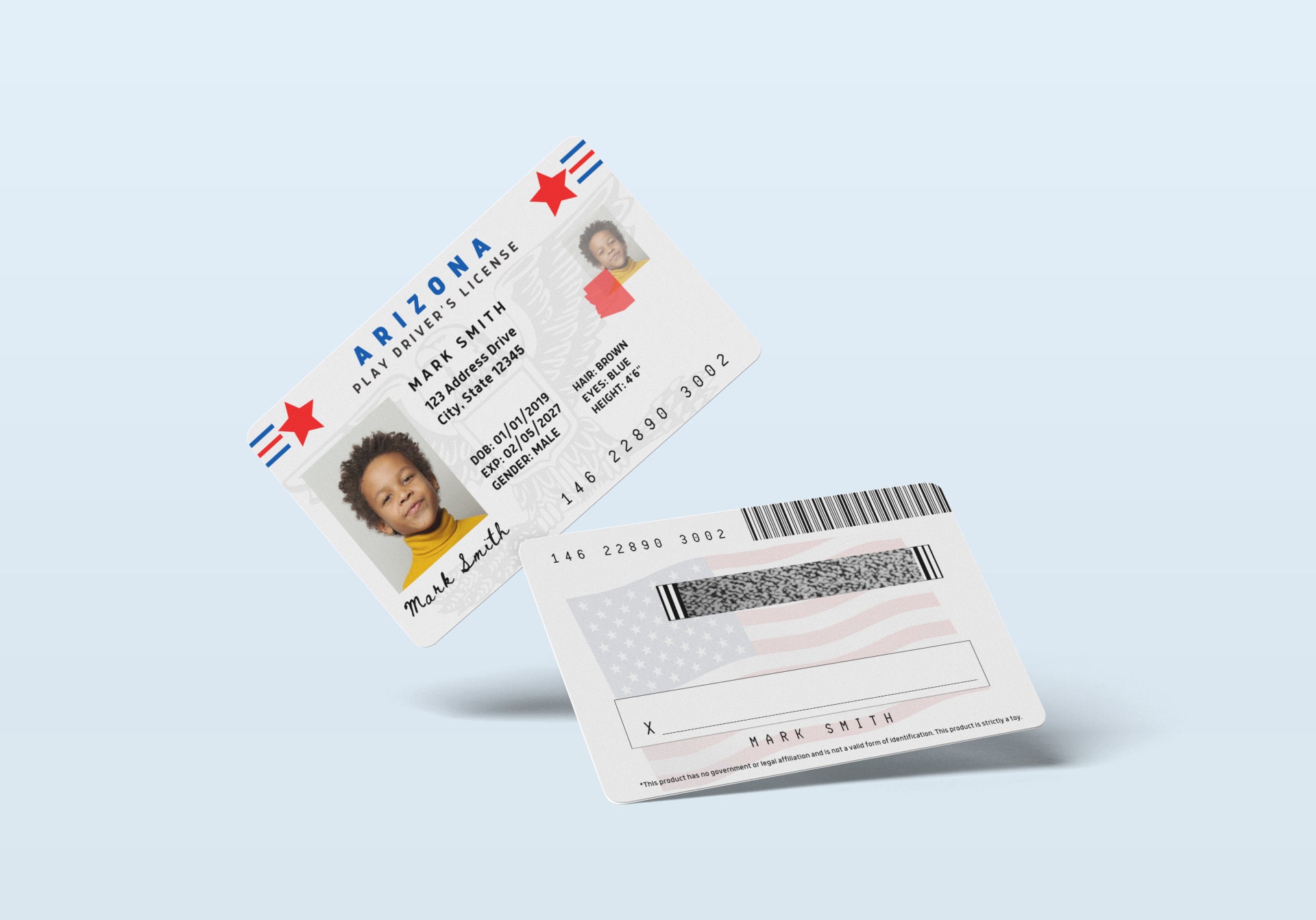 Custom Kids Driver's License, Fully Customizable Play ID Card - Etsy