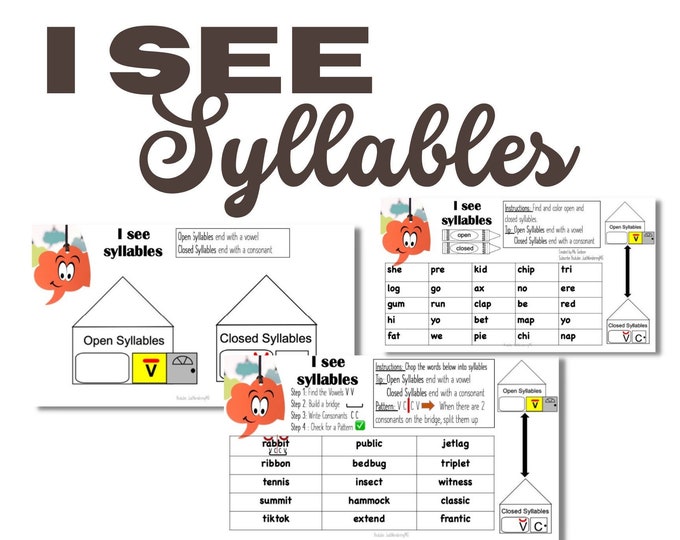 Syllable Worksheets | Phonics Worksheets | Syllabication Division ...