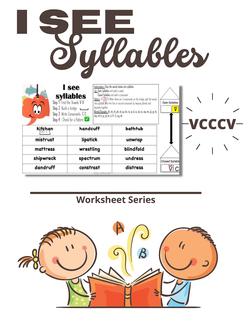 Syllable Worksheets Phonics Worksheets Syllabication Division Science ...