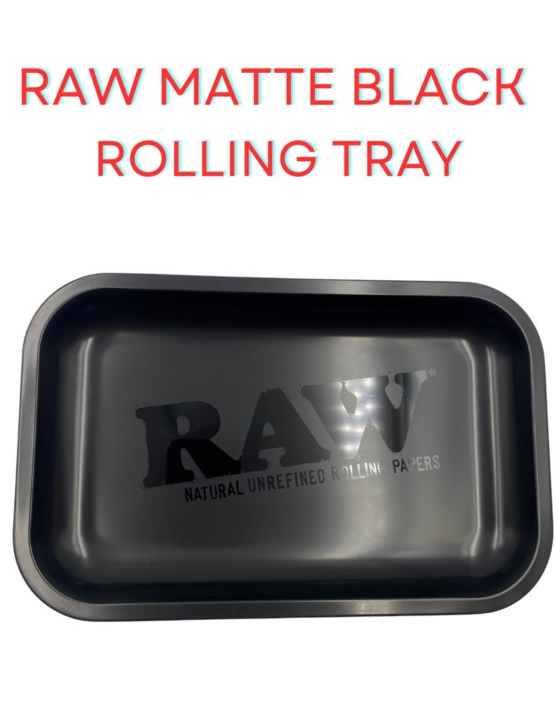 Raw Murdered Matte Black Rolling Tray - Etsy
