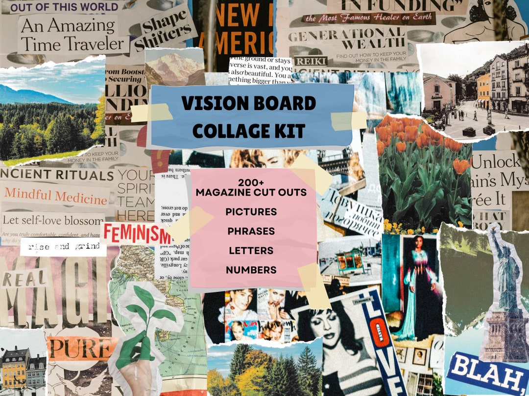 2025 Vision Board Collaging Craft Kit 200 Fashion Magazine Cutouts With ...