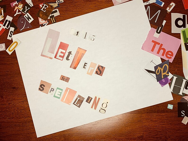 Alphabet Magazine Letter Cutouts for Mixed Media Art Collages, Mood ...