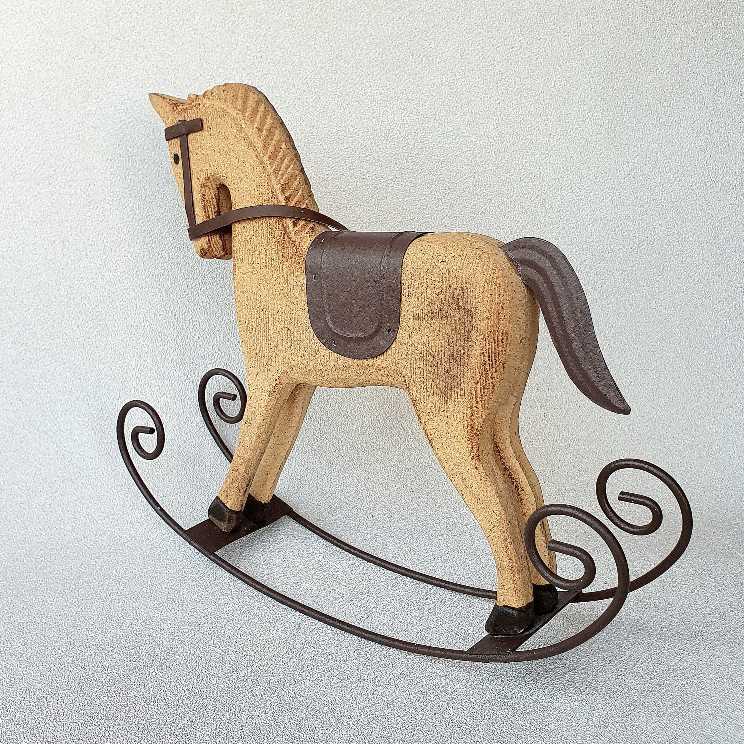 Vintage Decorative Rocking Horse, Decorative Wooden Horse, Country ...