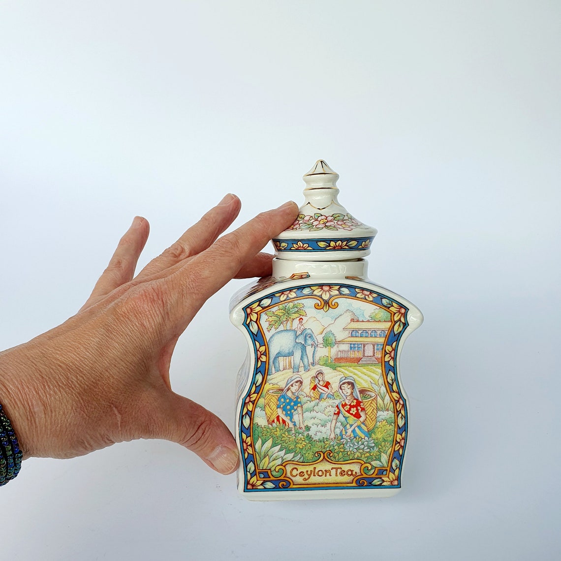Vintage Tea Caddy Ceylon Tea by Sadler, World of Tea Collection Series ...