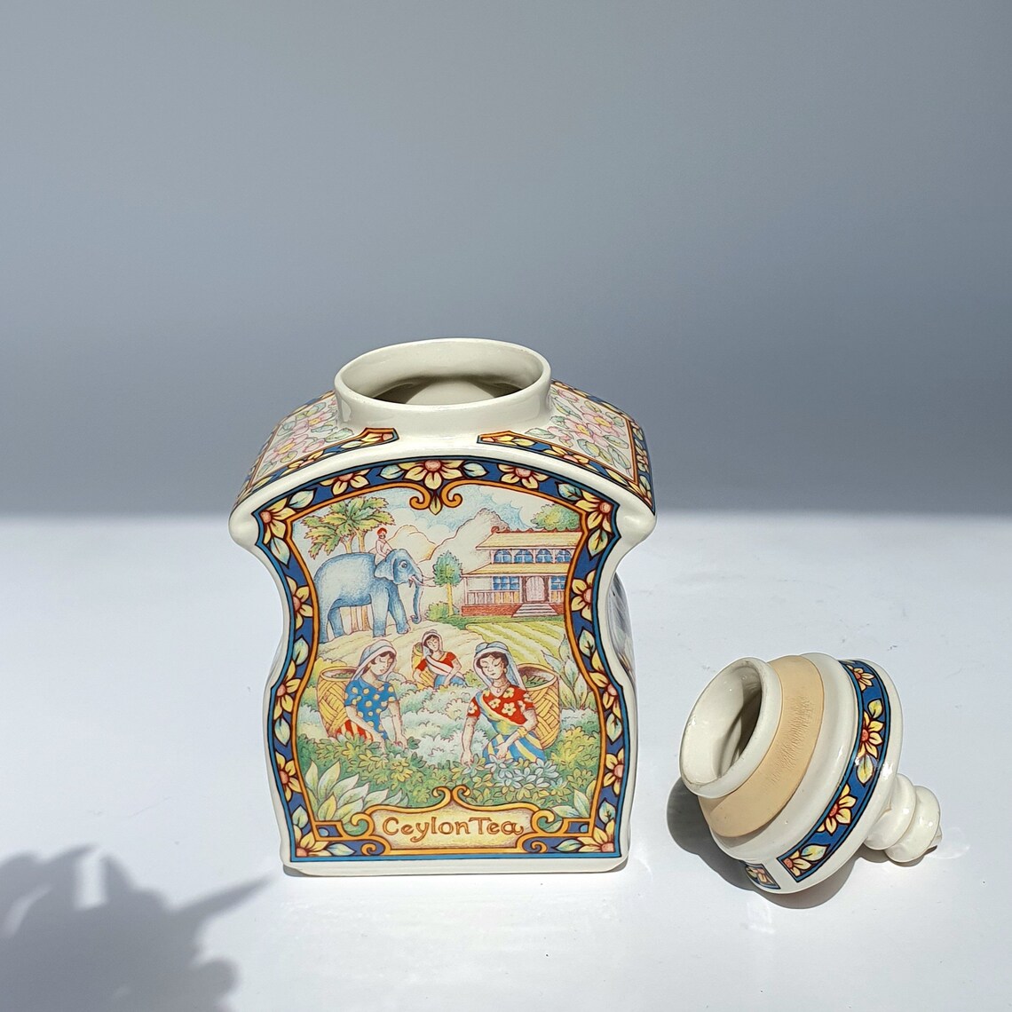 Vintage Tea Caddy Ceylon Tea by Sadler, World of Tea Collection Series ...