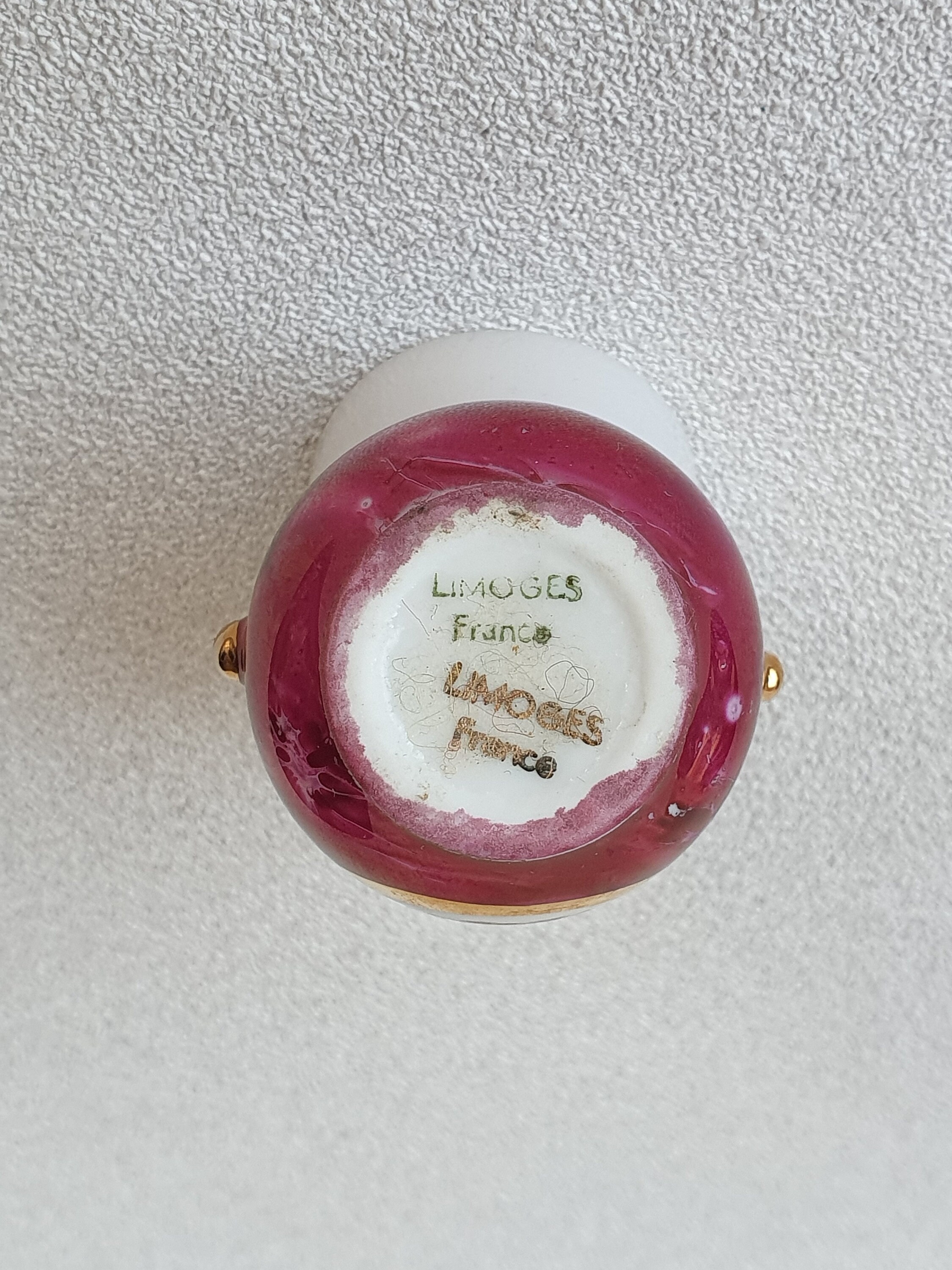 Vintage Limoge Porcelain Miniature, Dollhouse Miniatures in Purple ...