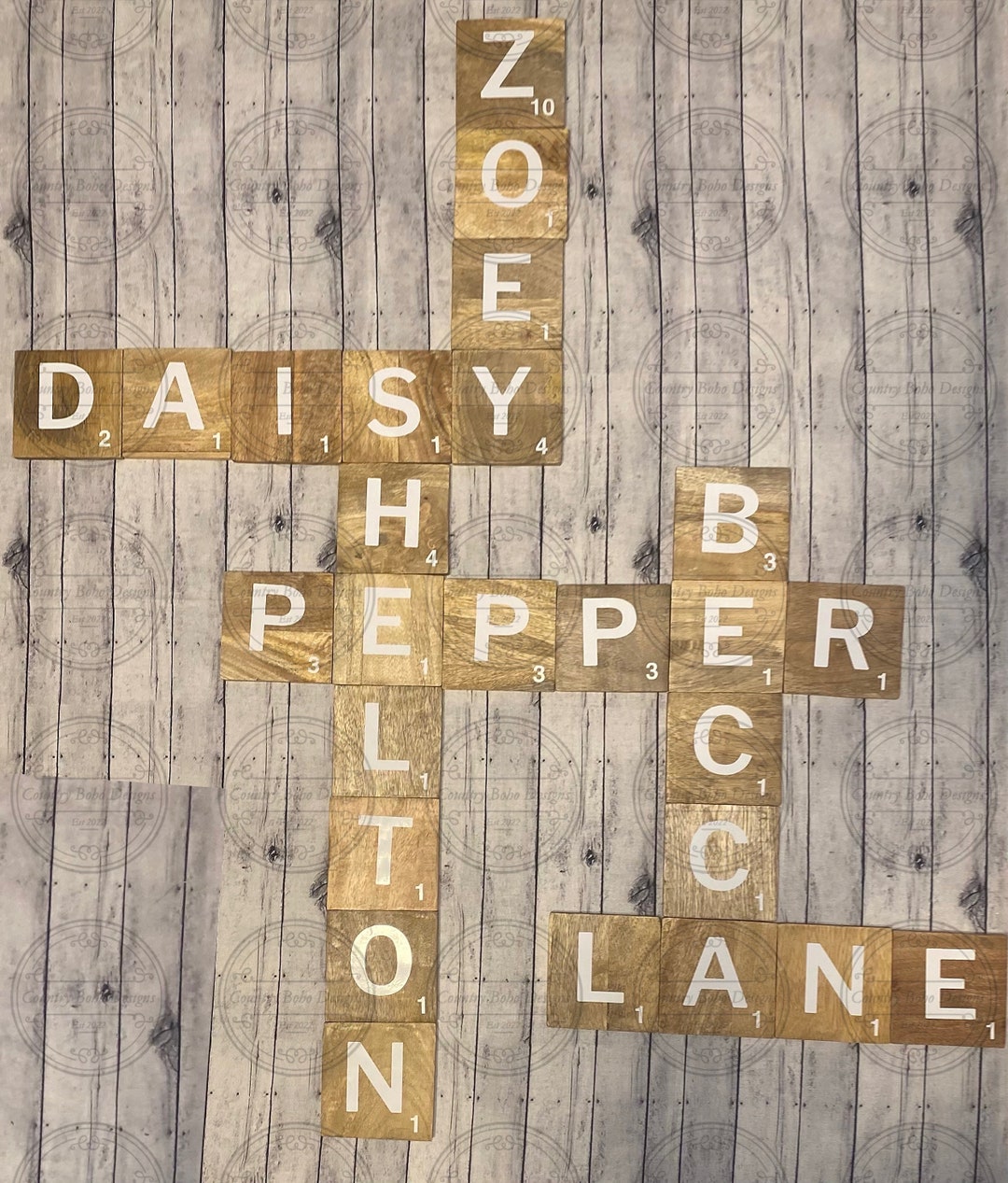 Decorative Wood Letter Tiles W/ Vinyl Lettering - Etsy