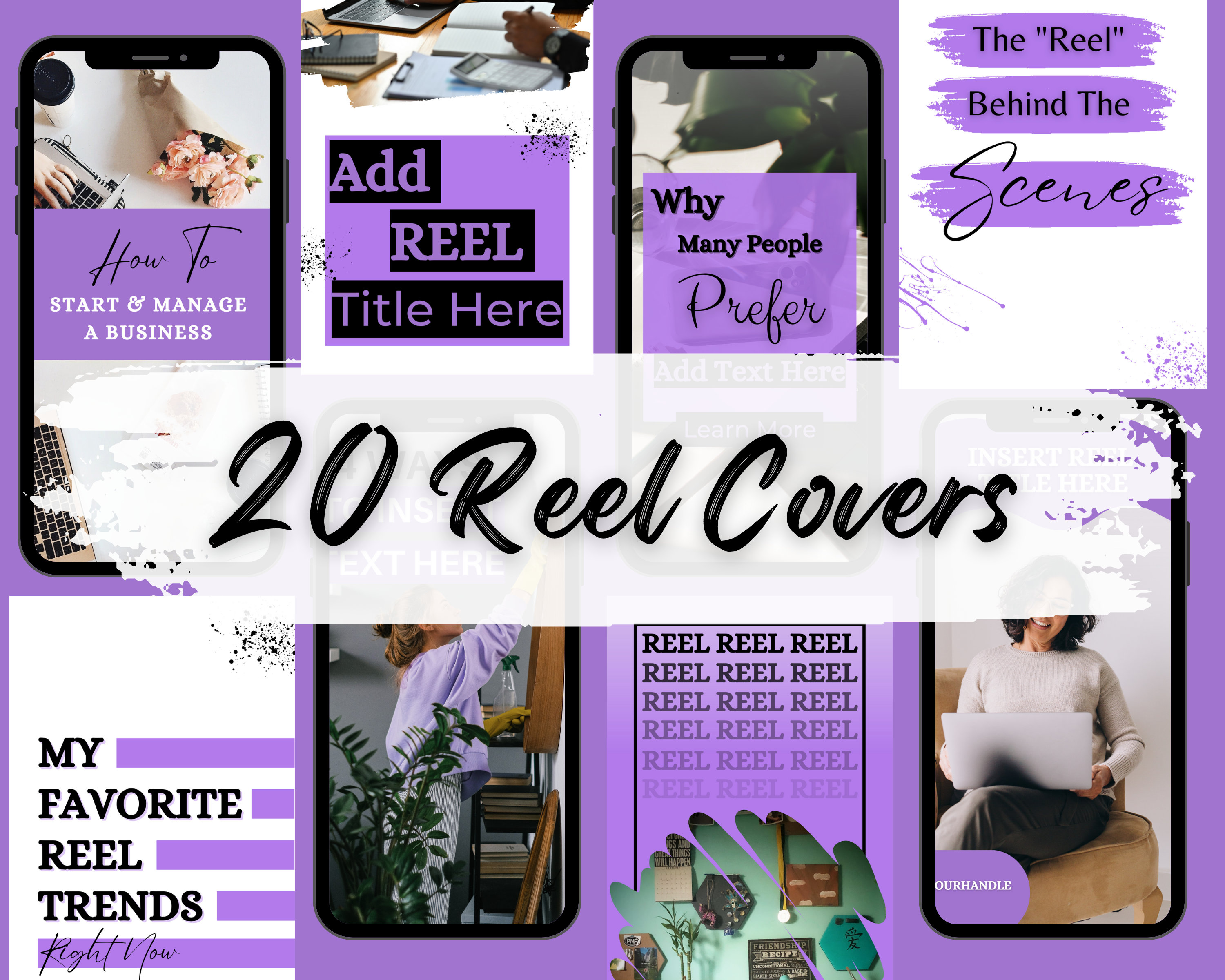 20 Purple Lavender Reel Covers - Etsy