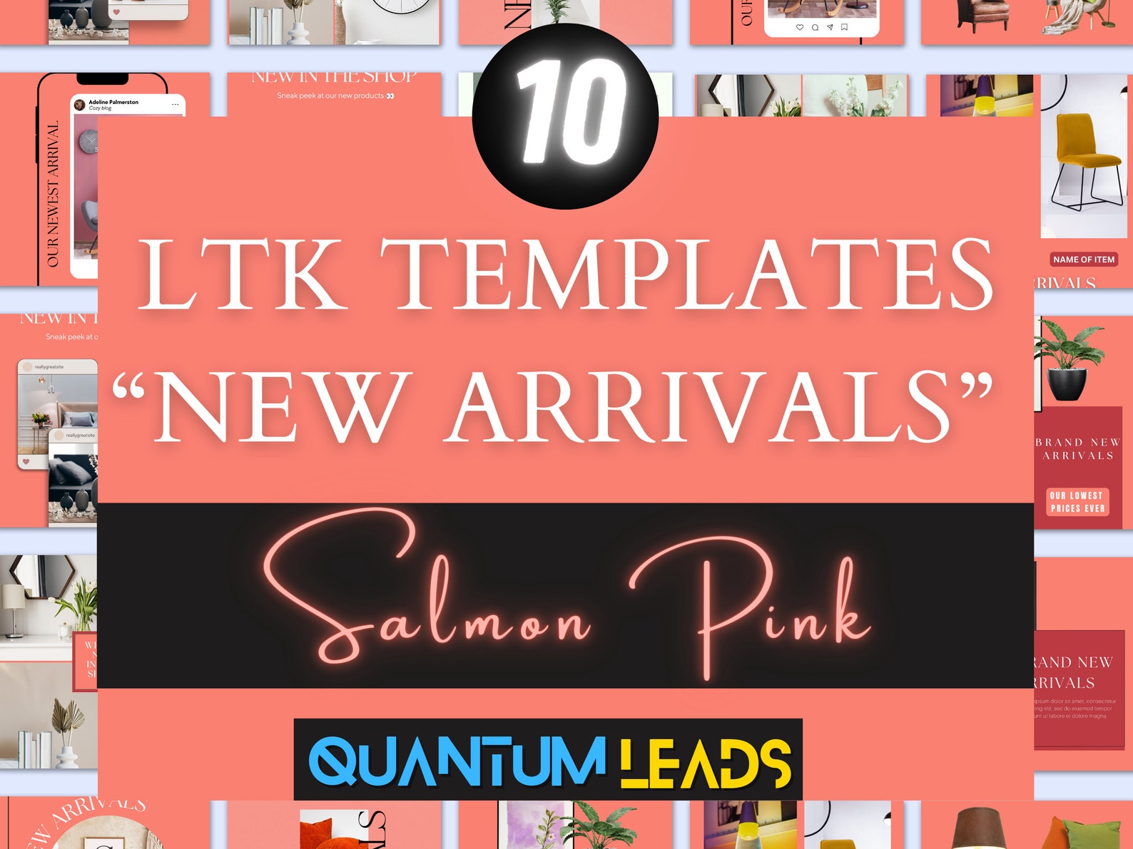 10 LTK New Arrivals Canva Templates | Salmon Pink Templates | LTK ...