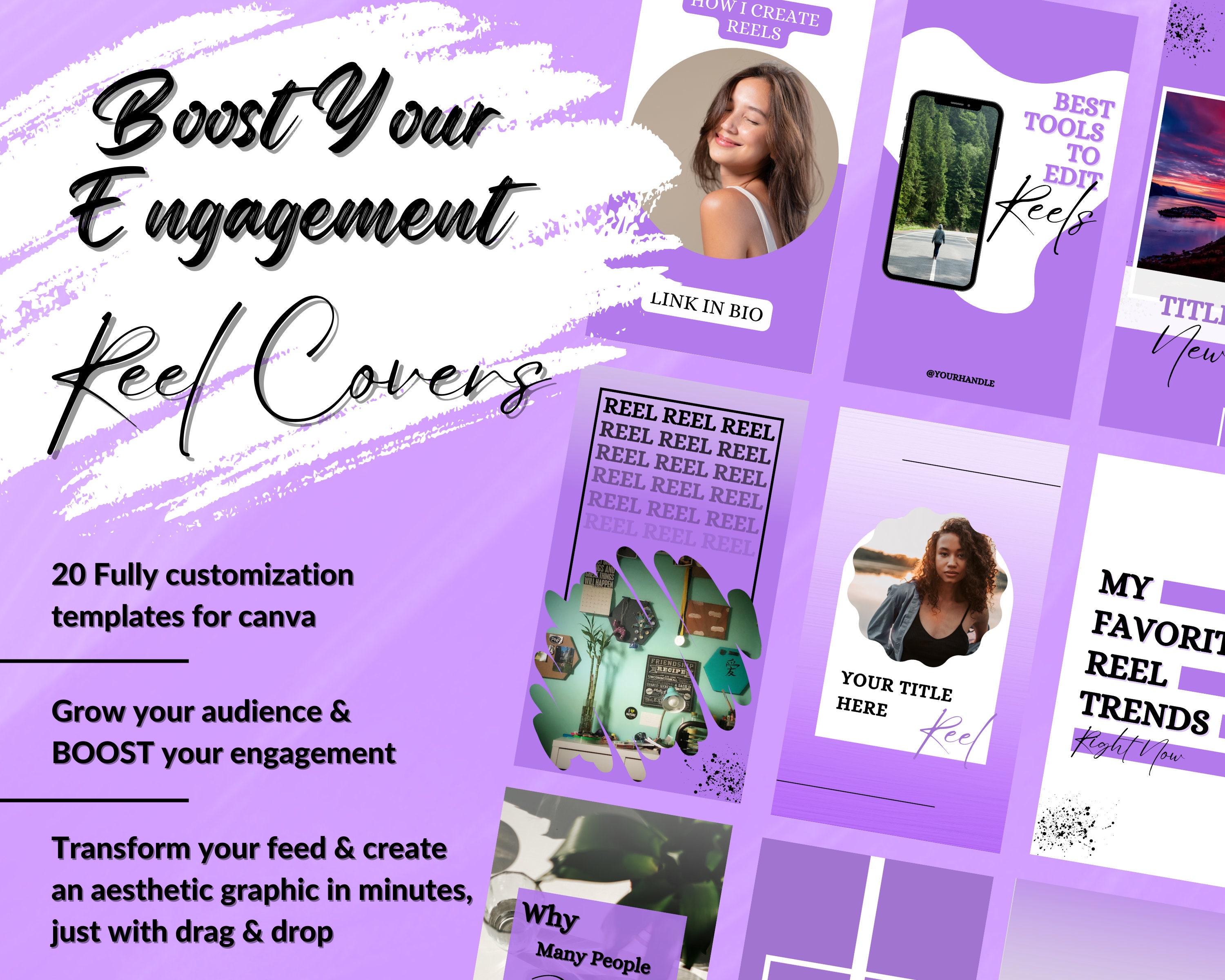 20 Purple Lavender Reel Covers - Etsy