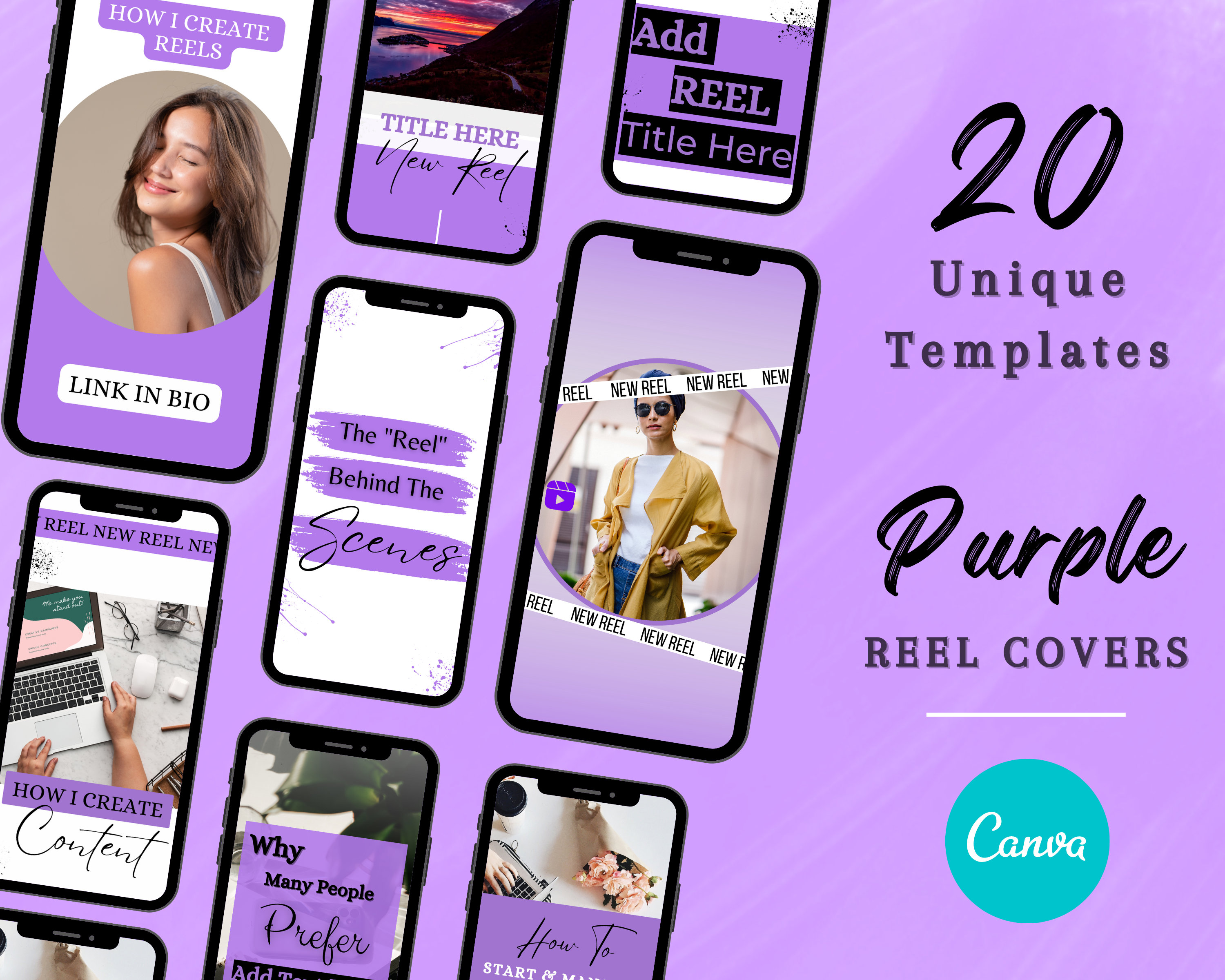 20 Purple Lavender Reel Covers - Etsy