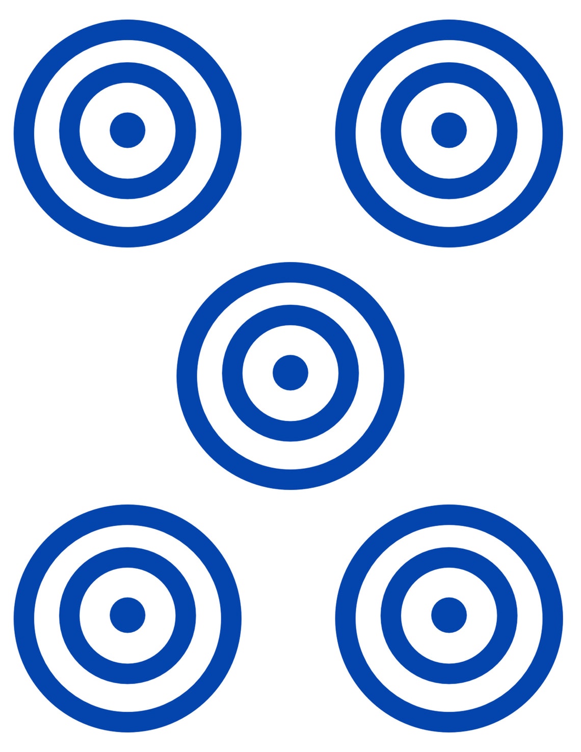 Colorful Bullseye Target Set - 10 Printable Targets for Fun & Games ...