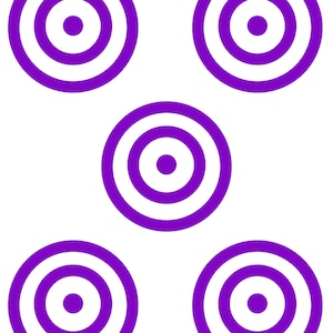 Colorful Bullseye Target Set - 10 Printable Targets for Fun & Games ...