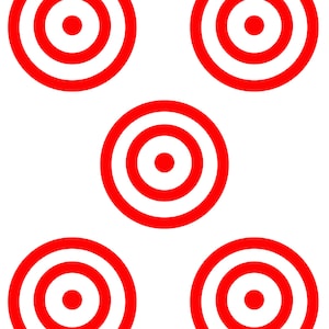 Colorful Bullseye Target Set - 10 Printable Targets for Fun & Games ...