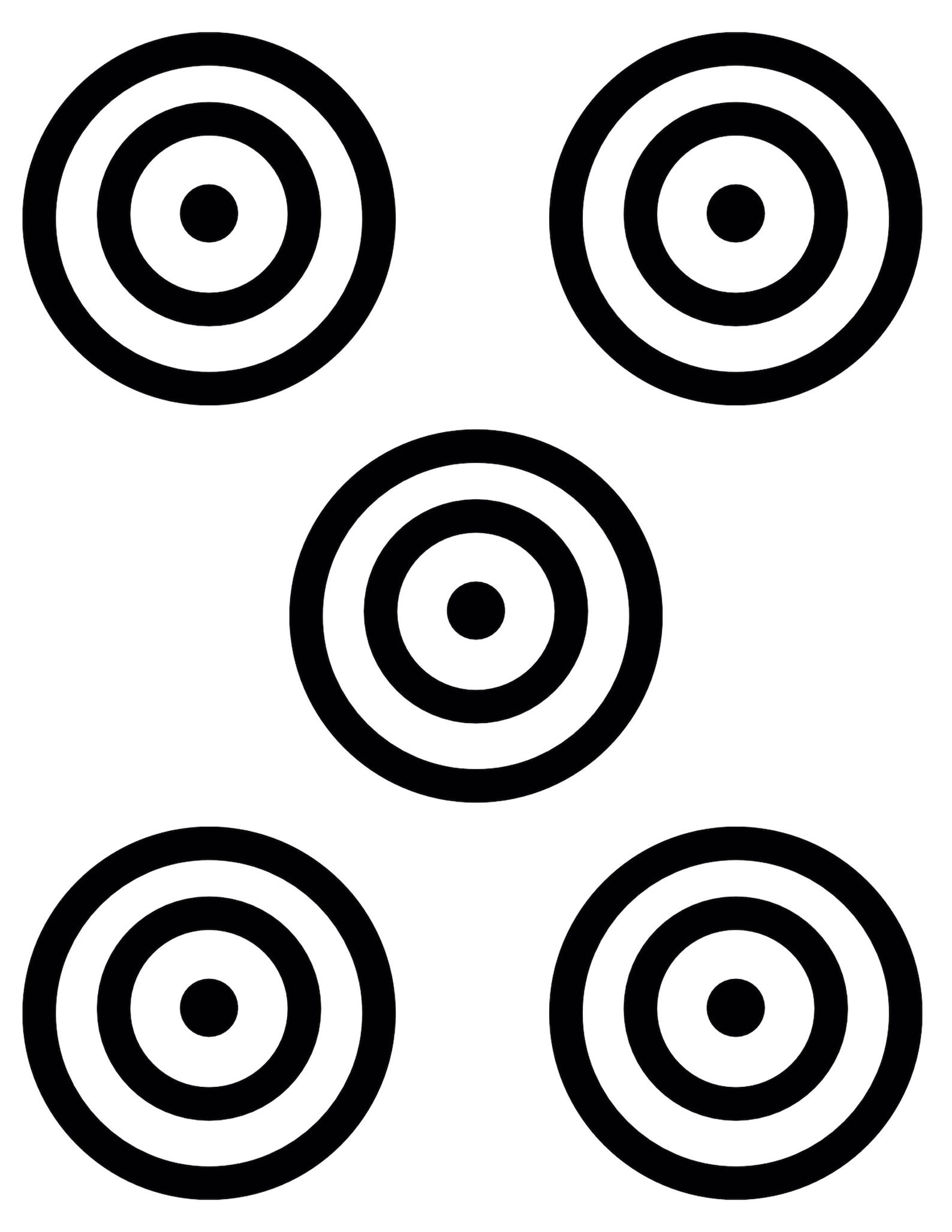 Colorful Bullseye Target Set - 10 Printable Targets for Fun & Games ...