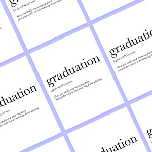 Graduation Definition Graduation Greeting Card - Etsy