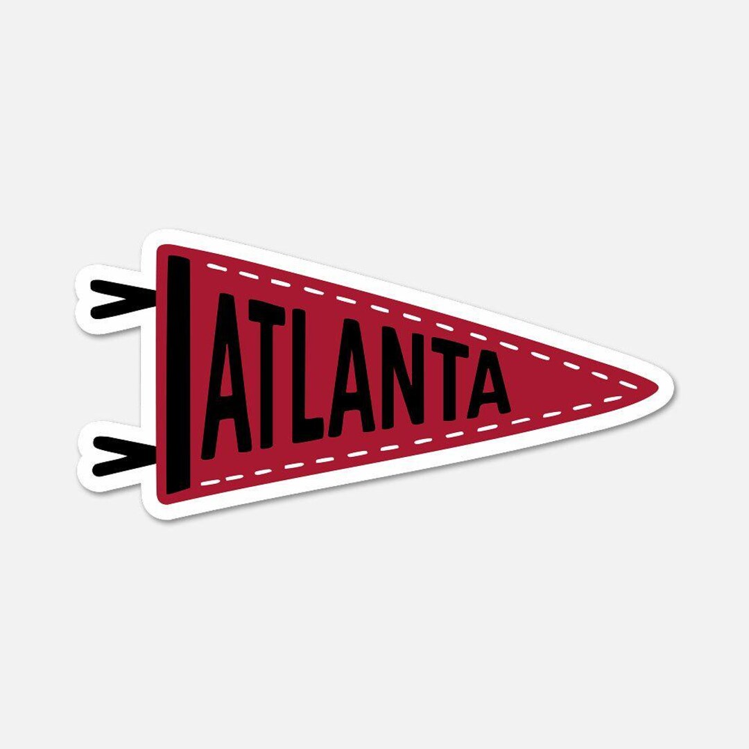 Atlanta Football Pennant Sticker - Etsy
