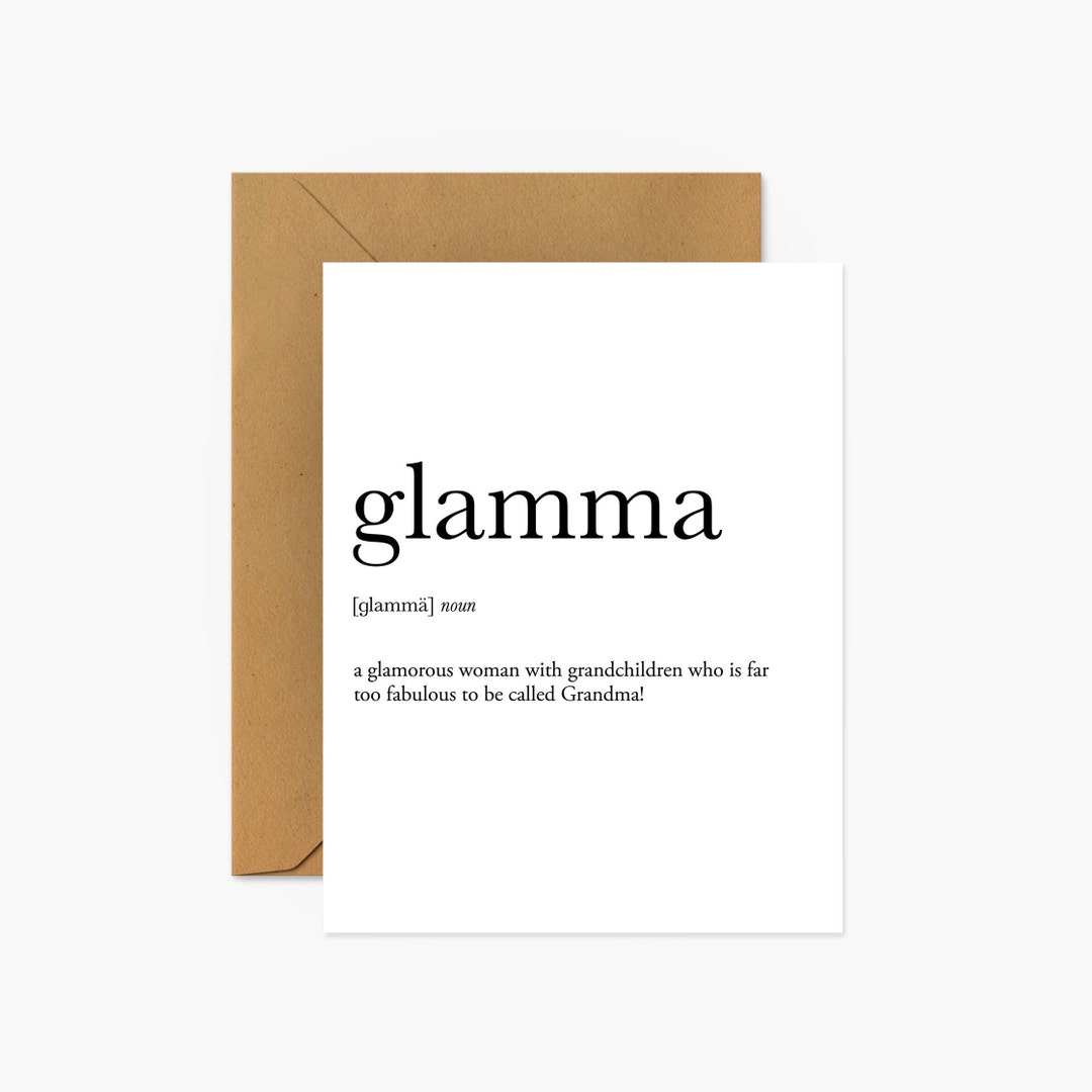 Glamma Definition Love & Friendship Greeting Card - Etsy