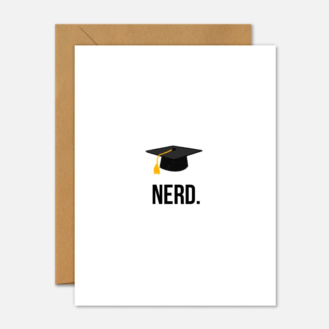Nerd Graduation Cap – Graduation Card - Etsy