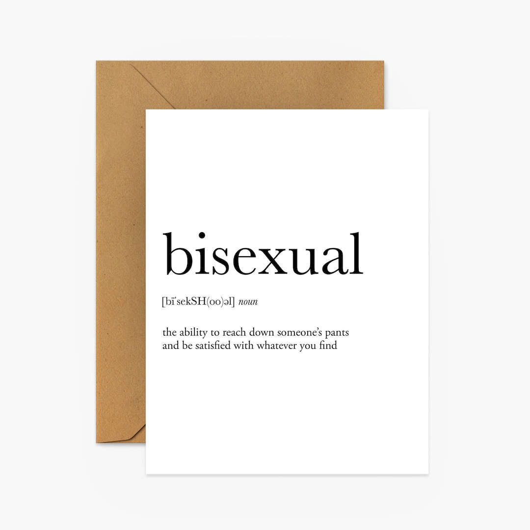 Bisexual Definition Pride Greeting Card - Etsy