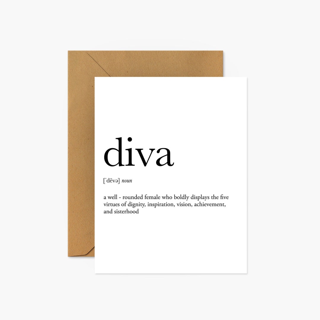 Diva Definition Love & Friendship Greeting Card - Etsy